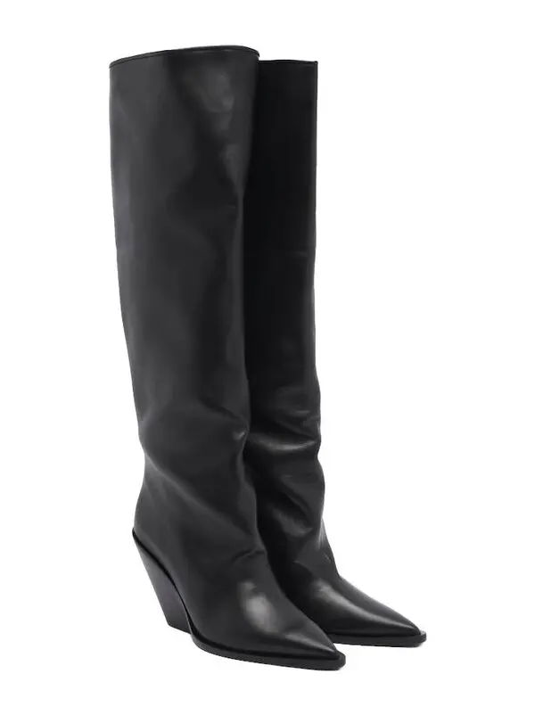SOULIERS MARTINEZ Nevada Leather Knee-high Boots - Black