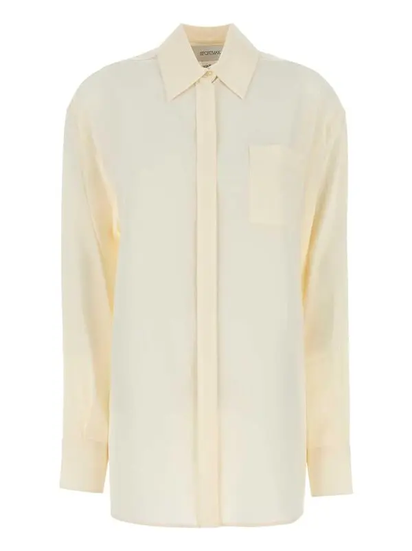 Sportmax Silk Tonale Shirt - White