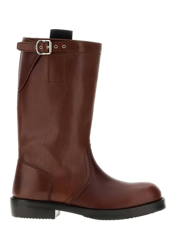 Dries Van Noten Chocolate Leather Boots - Brown
