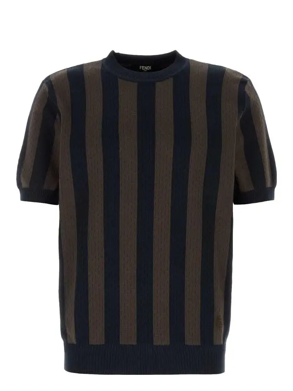 Fendi Embroidered Knit T-shirt - Multicolor