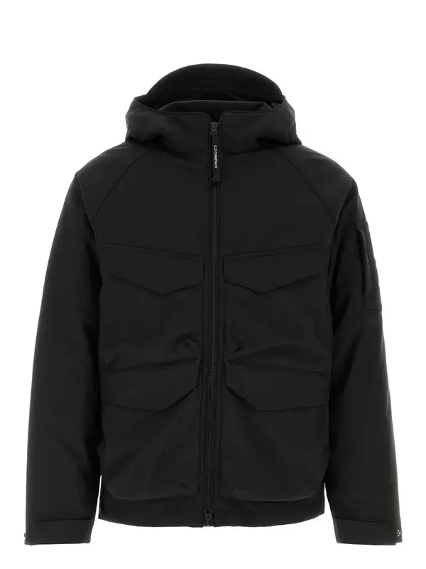 C.P. COMPANY Stretch Polyester Jacket - Black