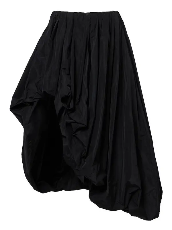 JIL SANDER Asymmetric Midi Skirt - Black