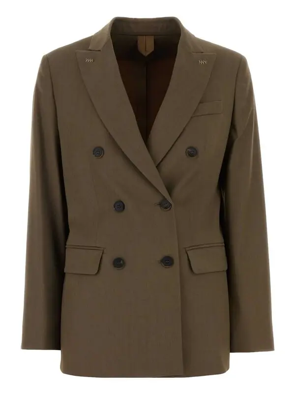 Max Mara Sage Wool Unione Blazer - Green