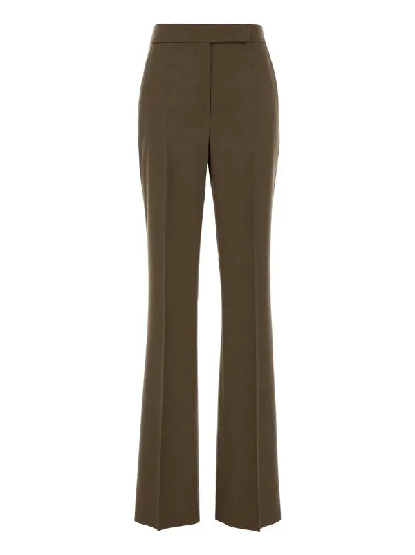Max Mara Khaki Wool Calte Pant - Green