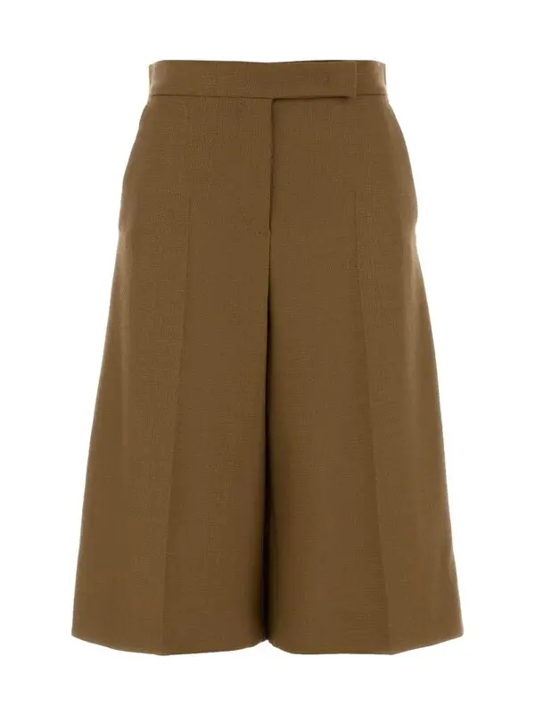 Max Mara Wool Superbo Bermuda Shorts - Brown