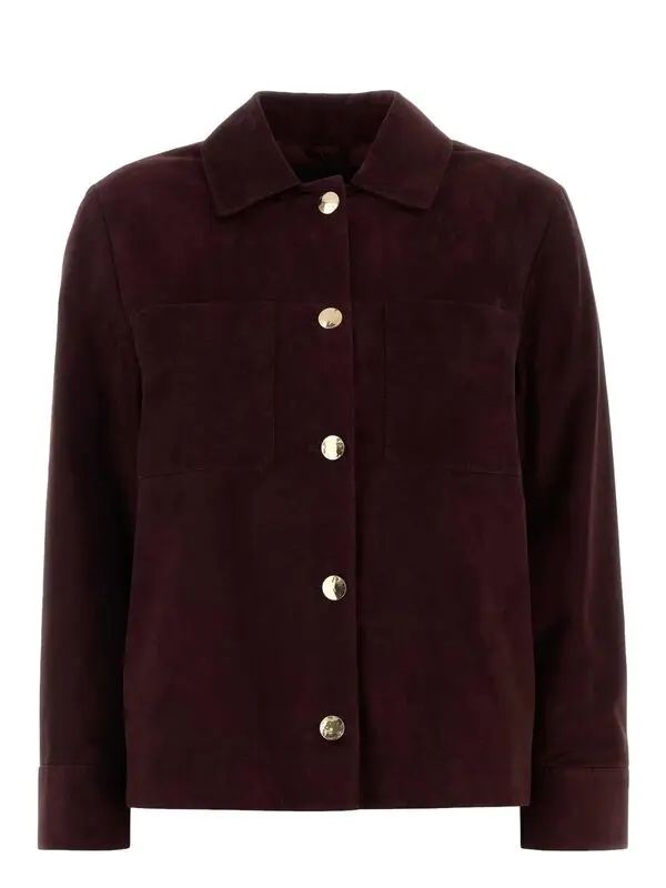 Max Mara Suede Abisso Jacket - Purple