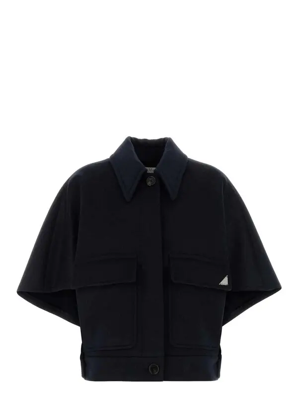 Max Mara Cashmere Cape Effect Pocket Vest - Blue
