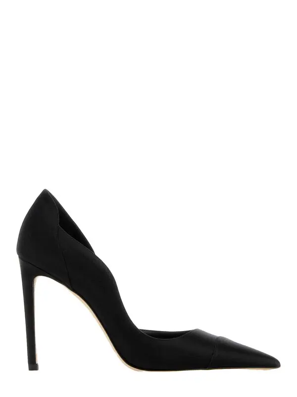 JIMMY CHOO Satin Brigitte 100 Pumps - Black