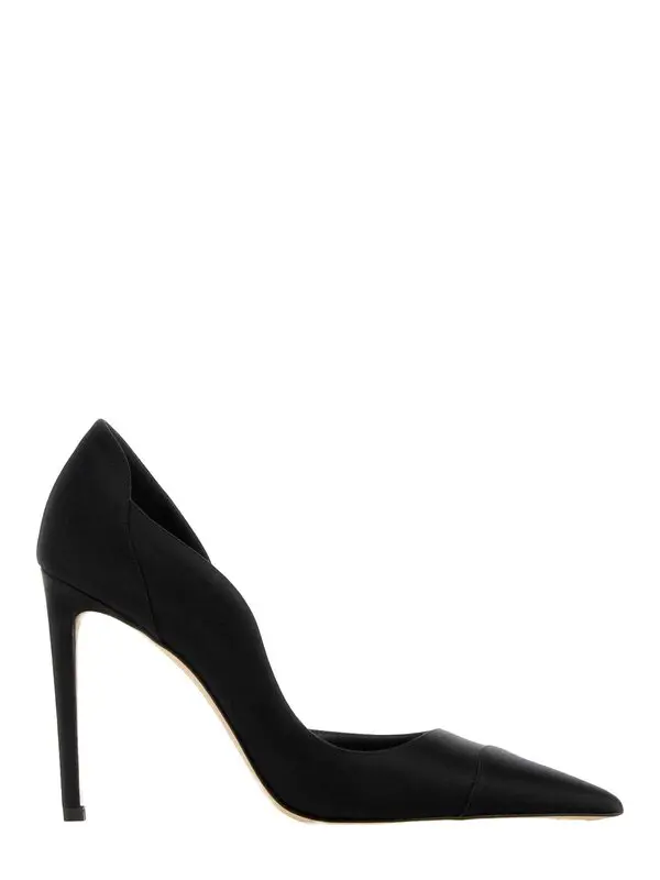 JIMMY CHOO Satin Brigitte 100 Pumps - Black