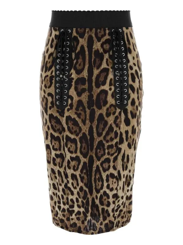 Dolce & Gabbana Printed Jacquard Skirt - Multicolor