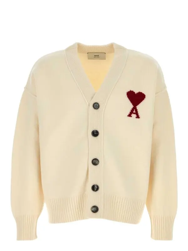 AMI Paris Wool Cardigan - White
