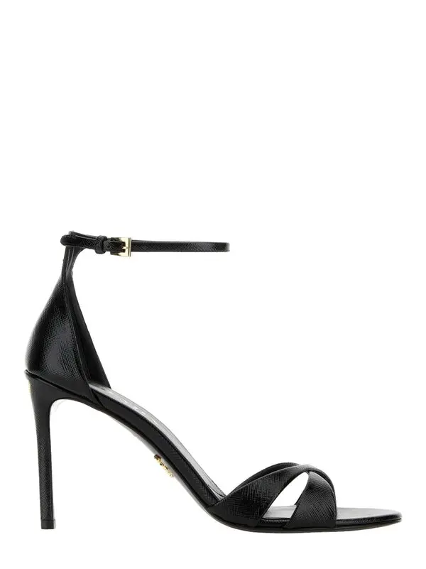 Prada Leather Sandals - Black