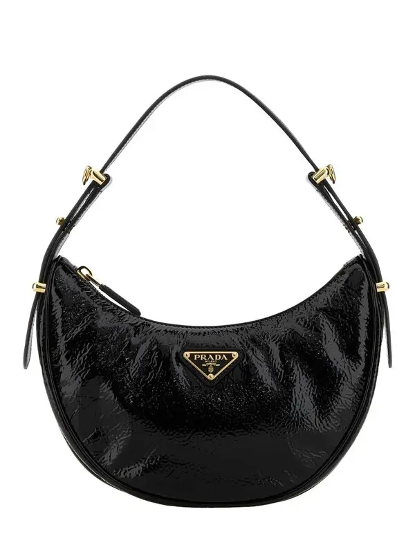 Prada Naplak Arqué Handbag - Black