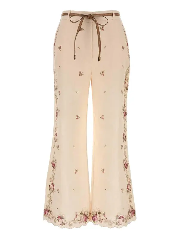 Zimmermann Printed Linen Patience Pant - Multicolor