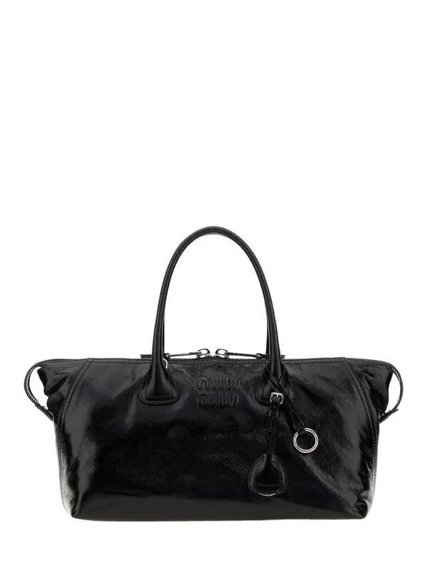 Miu Miu Vitello Leather Handbag - Black
