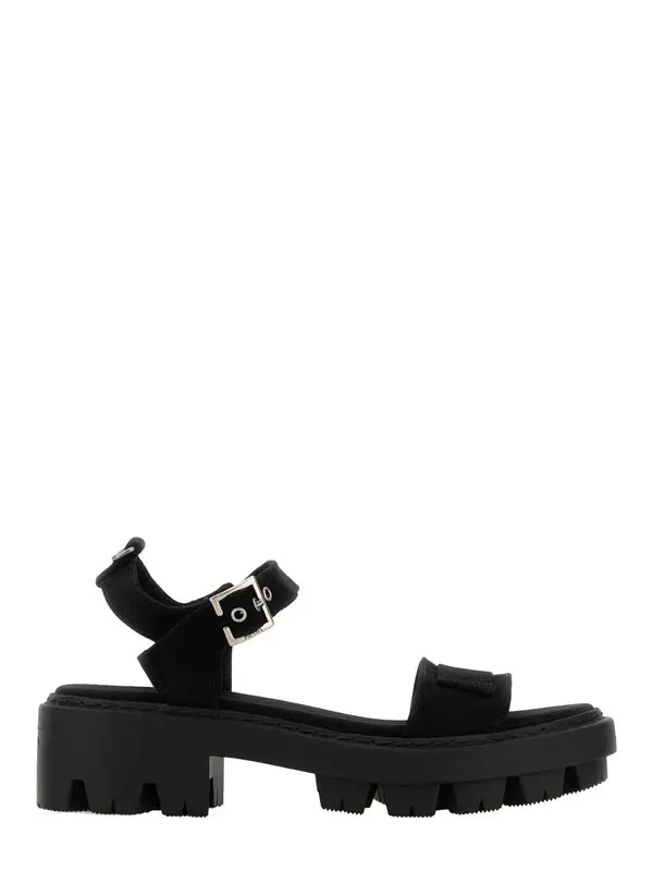 Prada Canvas Sandals - Black