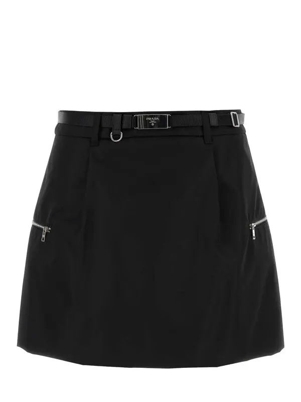 Prada Re-nylon Mini Skirt - Black