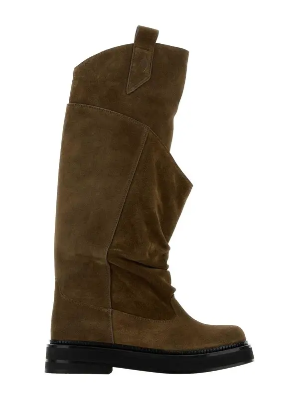 Attico Mud Suede Passeggiata Boots - Brown