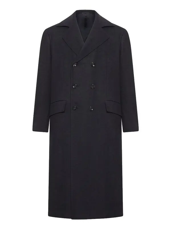 Kiton Mauro Long Cashmere Coat - Black