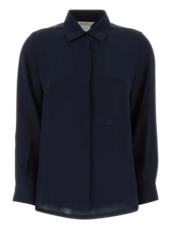 Max Mara Silk Geranio Shirt - Blue