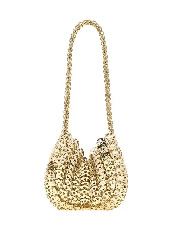 Rabanne Metal Knit 1969 Moon Shoulder Bag - Gold