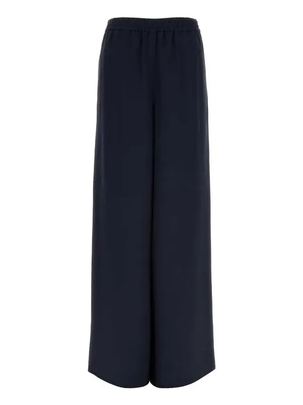 Max Mara Silk Volonta Wide-leg Pant - Blue