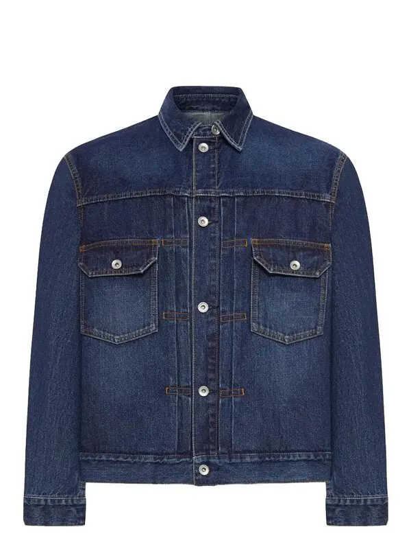 Sacai Cotton Denim Jacket - Blue