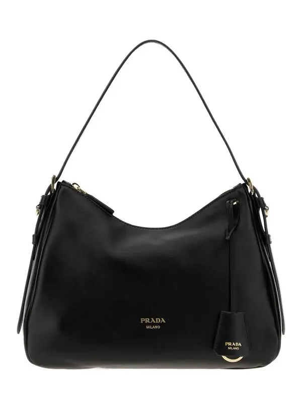 Prada Leather Shoulder Bag - Black