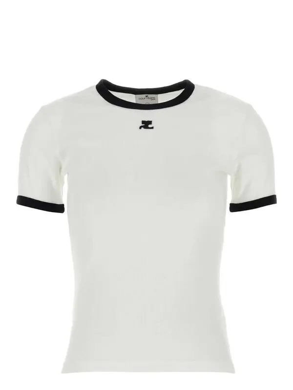 COURREGES Cotton T-shirt - White