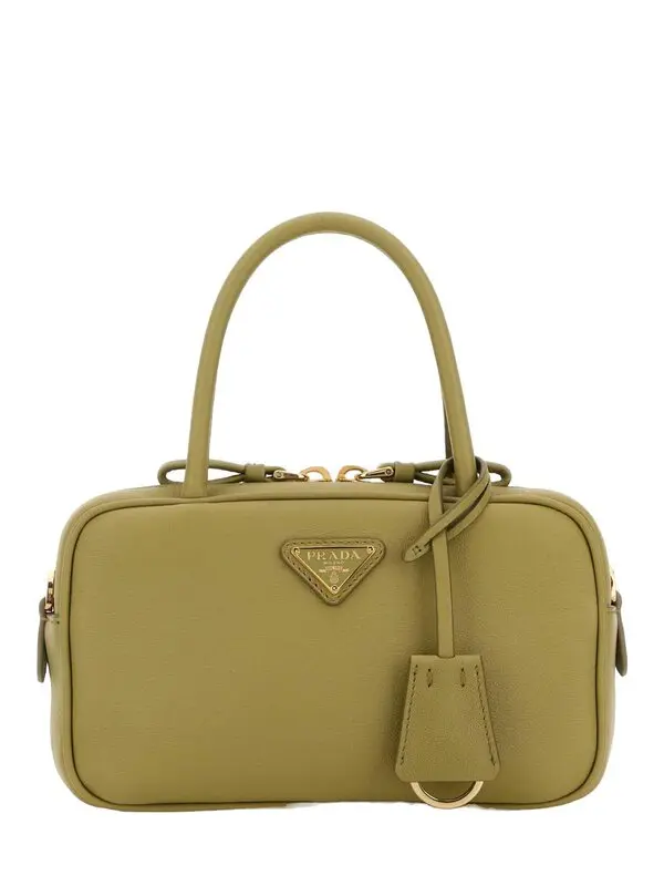 Prada Sage Leather Handbag - Green