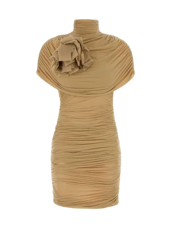 Magda Butrym Beige Jersey Dress - Brown