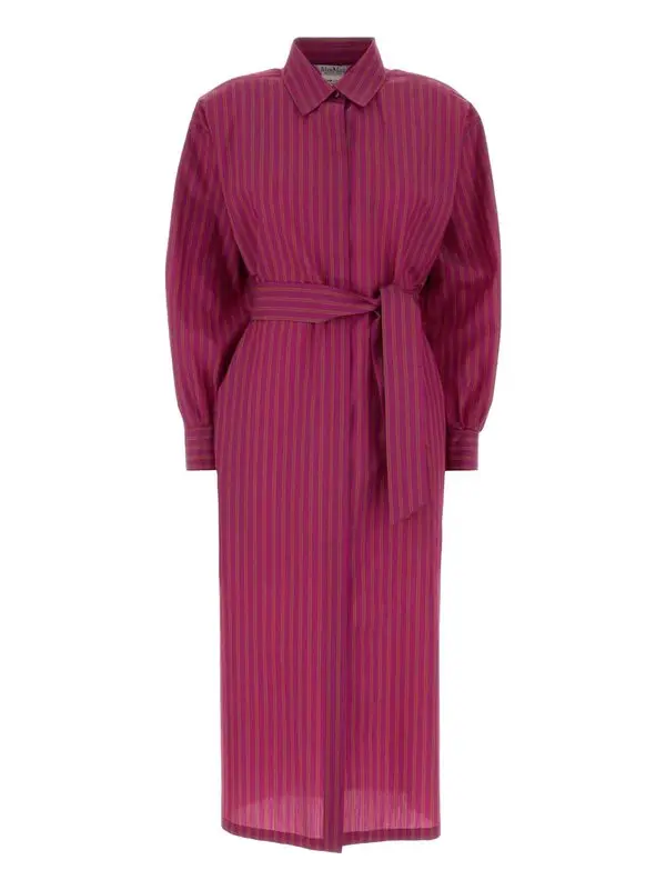 Max Mara Embroidered Poplin Lord Shirt Dress - Multicolor