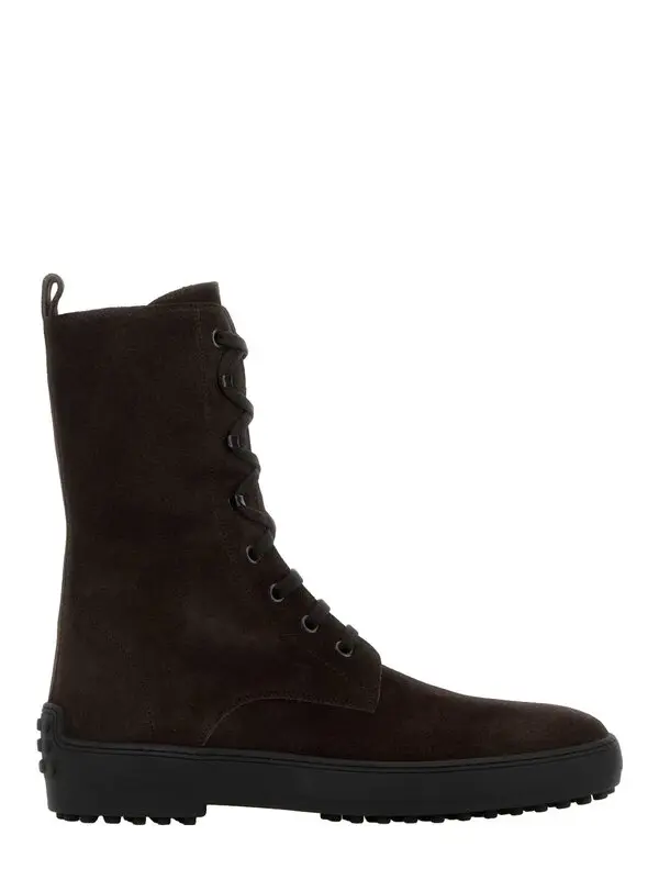 TOD'S Suede Winter Ankle Boots - Brown