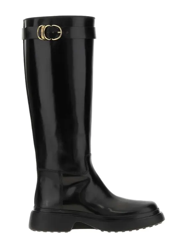 TOD'S Leather Boots - Black