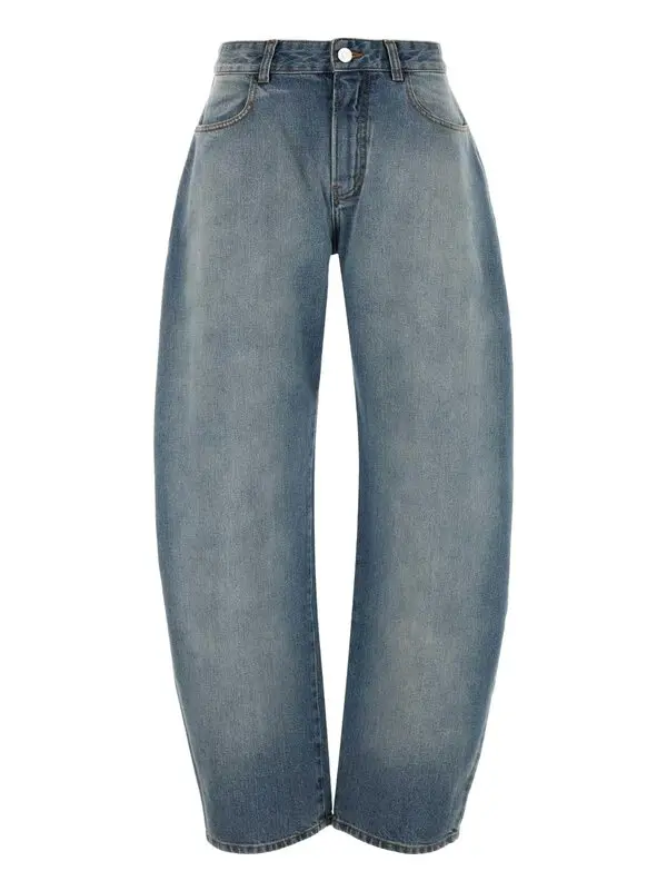 Alaïa Denim Wide-leg Jeans - Blue