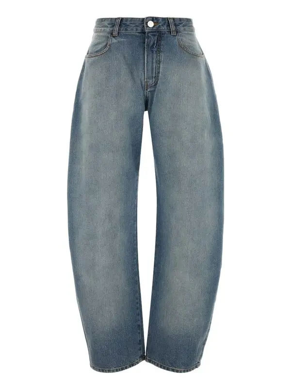 Alaïa Denim Wide-leg Jeans - Blue
