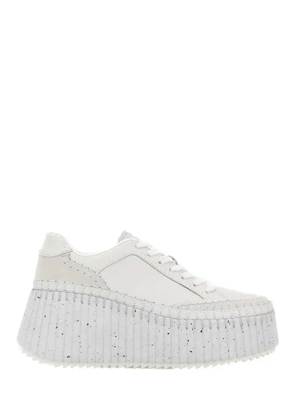 Chloé Leather Nama Sneakers - White