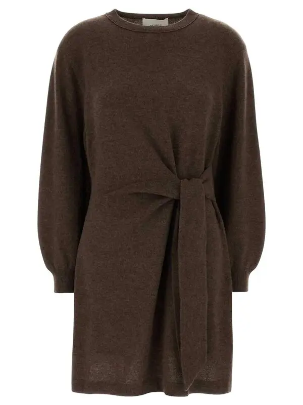 LISA YANG Cashmere Abrielle Sweater Dress - Brown