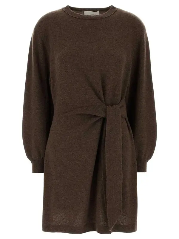 LISA YANG Cashmere Abrielle Sweater Dress - Brown