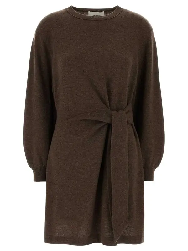 LISA YANG Cashmere Abrielle Sweater Dress - Brown