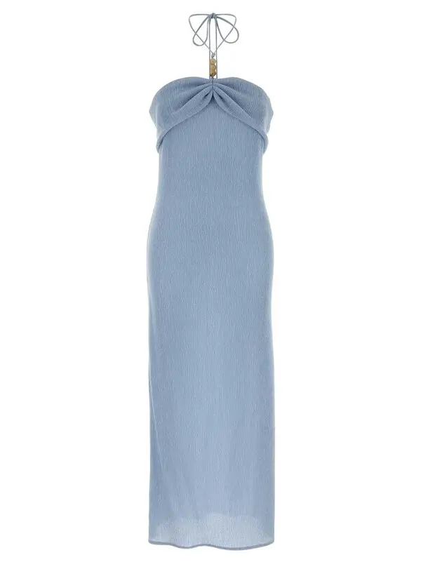 Magda Butrym Light Stretch Lyocell Blend Dress - Blue