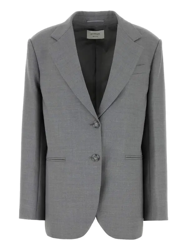 Sportmax Grey Wool Baffo Blazer - Gray