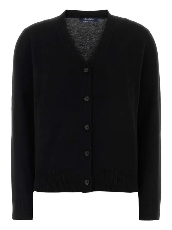 Max Mara Wool Ribes Cardigan - Black