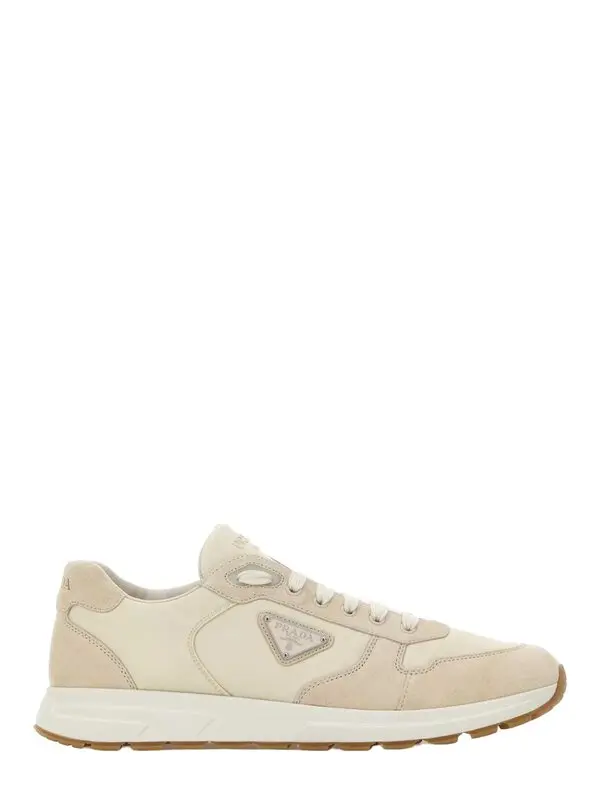 Prada Re-nylon And Suede Prax Sneakers - Brown