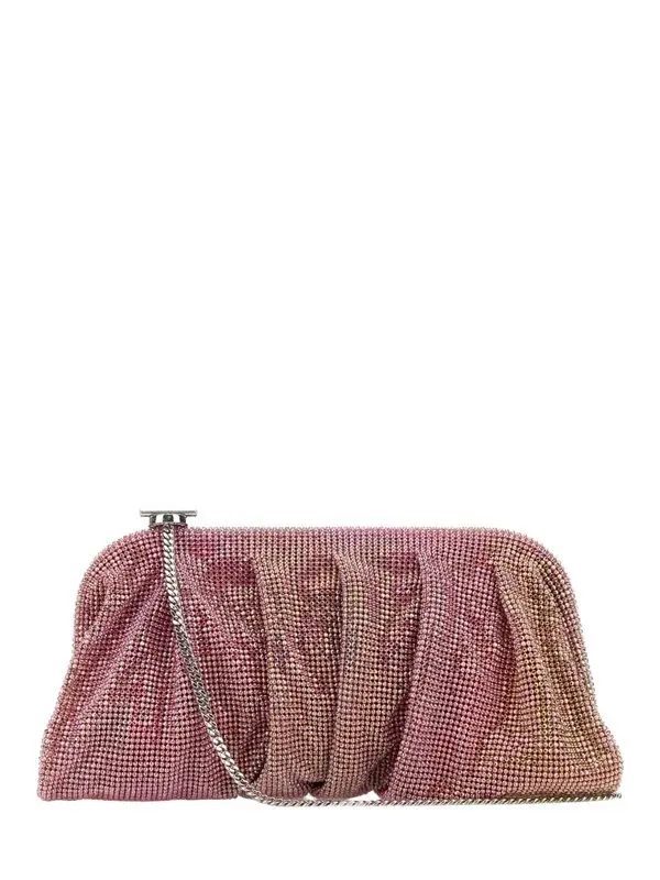 Benedetta Bruzziches Embellished Fabric Large Venus Clutch - Pink