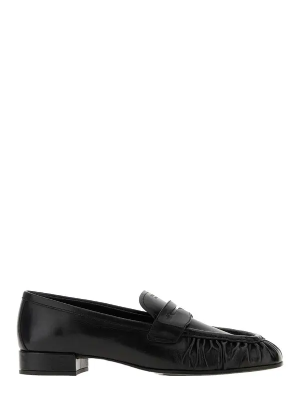 Prada Leather Loafers - Black
