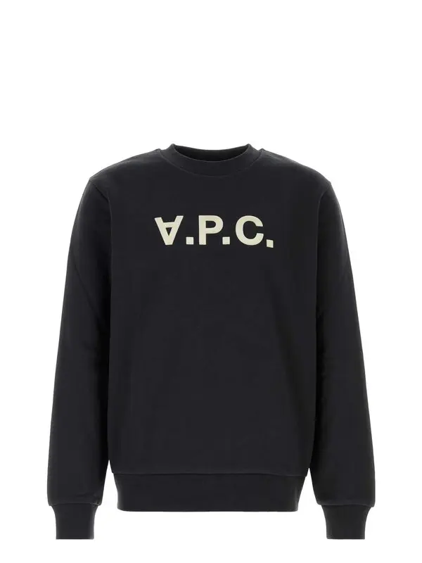 A.p.c. Stretch Cotton Sweatshirt - Black
