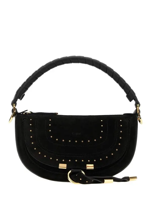 Chloé Suede Mini Marcie Shoulder Bag - Black