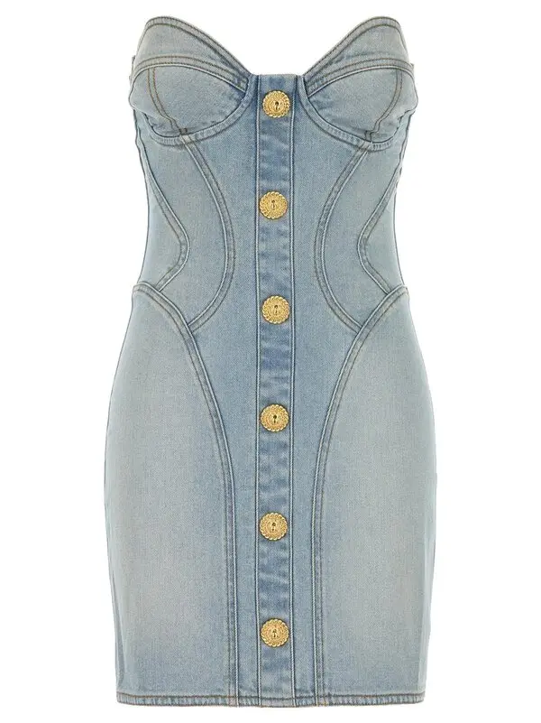 Balmain Denim Dress - Multicolor