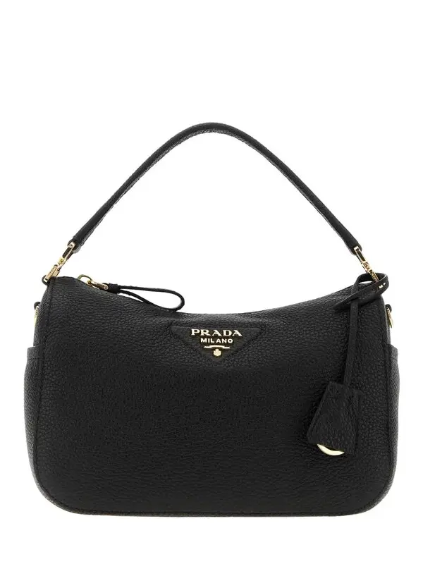 Prada Leather Small Handbag - Black